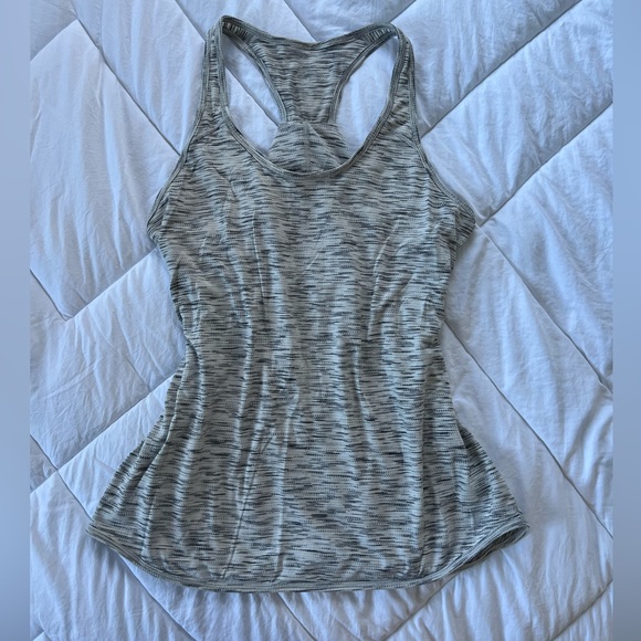 lululemon athletica | Tops | Lululemon Light Heather Grey Racerback ...